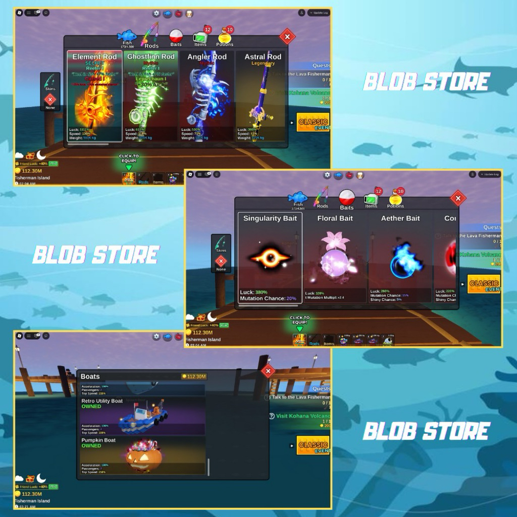 Jual Akun Fish It Element Rod + Singularity Bait + Coins | Shopee Indonesia