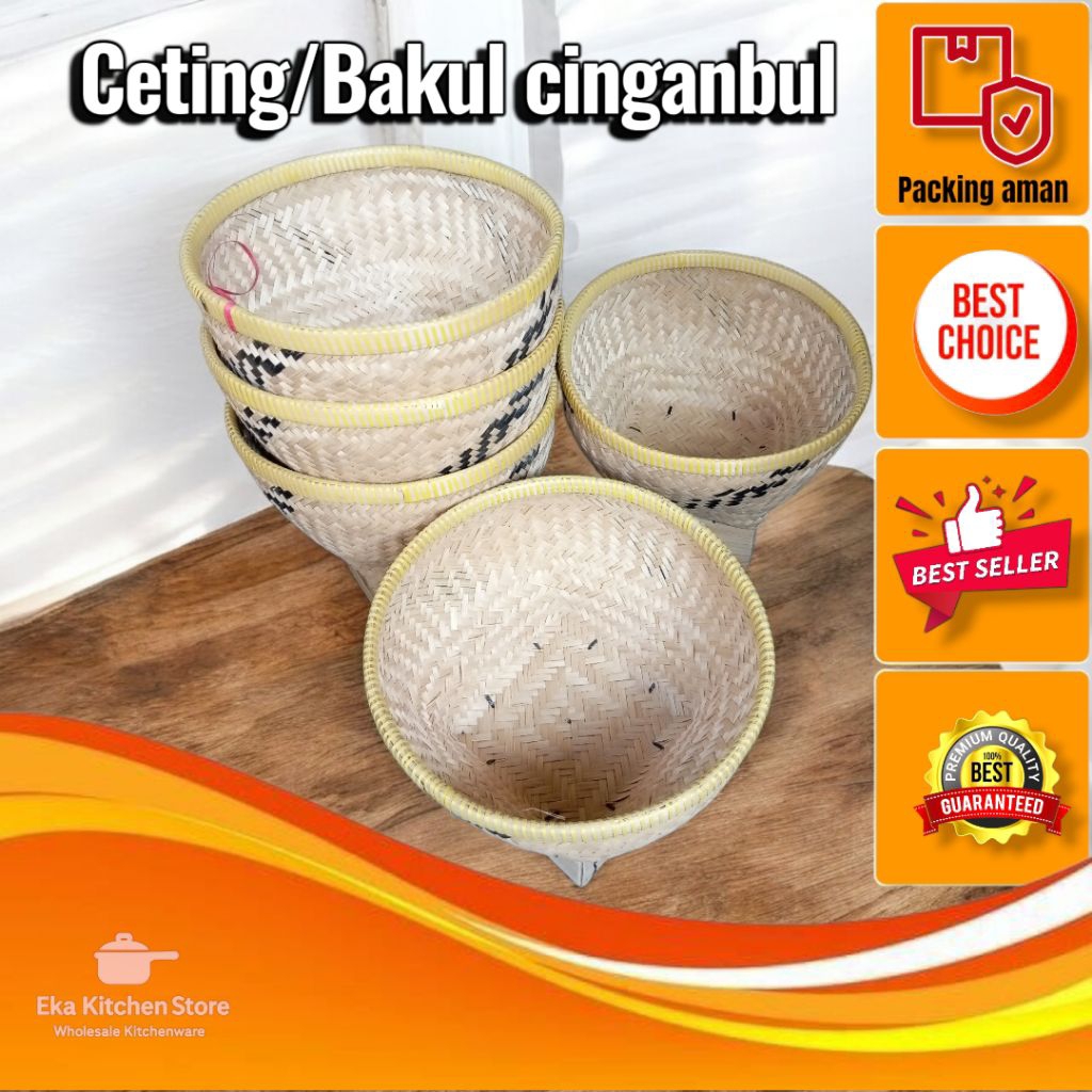 Jual Ceting Bambu Polos – Bakul Tradisional Ukuran Besar & Kecil Bakul ...