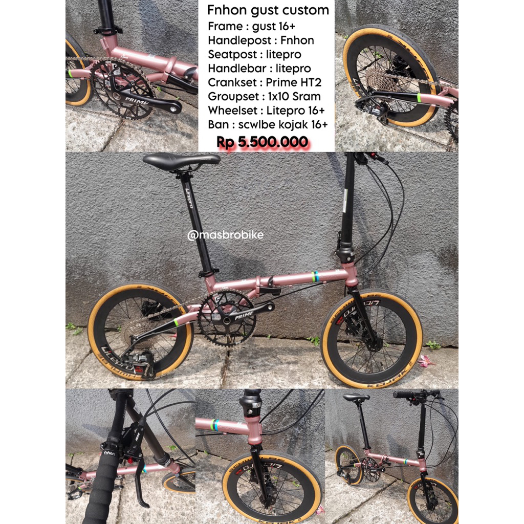 Jual fnhon gust 16 discbrake like new 99% 10 speed | Shopee Indonesia