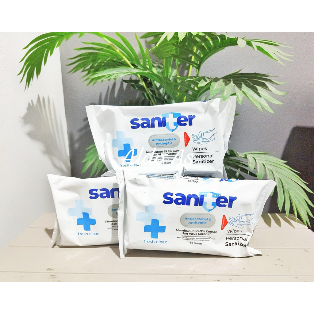 Jual Tisu Basah Antiseptik Saniter Wipes All Surface Multipurpose 50 ...