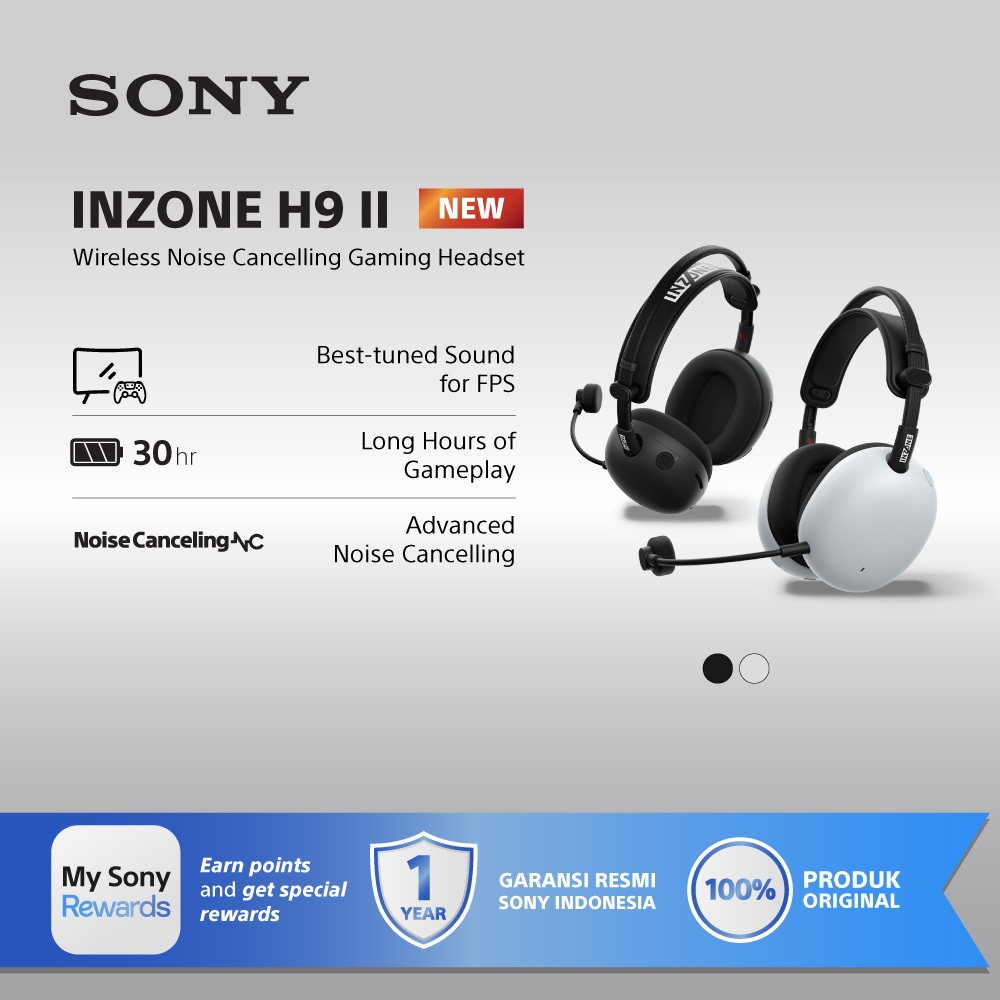 Jual Sony INZONE H9 II Wireless Noise Cancelling Gaming Headset WH ...