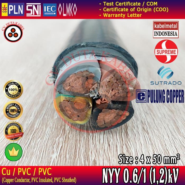 Jual Kabel NYY 4x50 mm2 KABELMETAL (KMI)/ SUPREME/ SUTRADO / PULUNG /4 ...