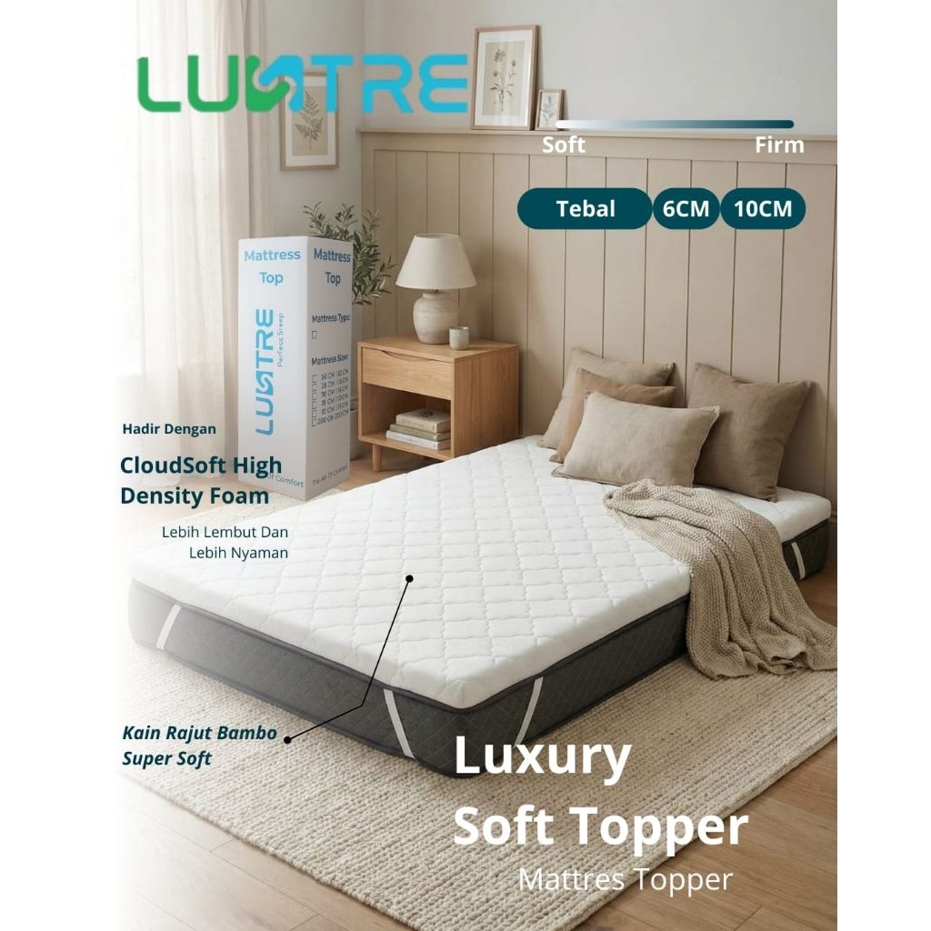 Jual Lustre Luxury Soft Topper / Pelapis kasur super soft dengan kain ...