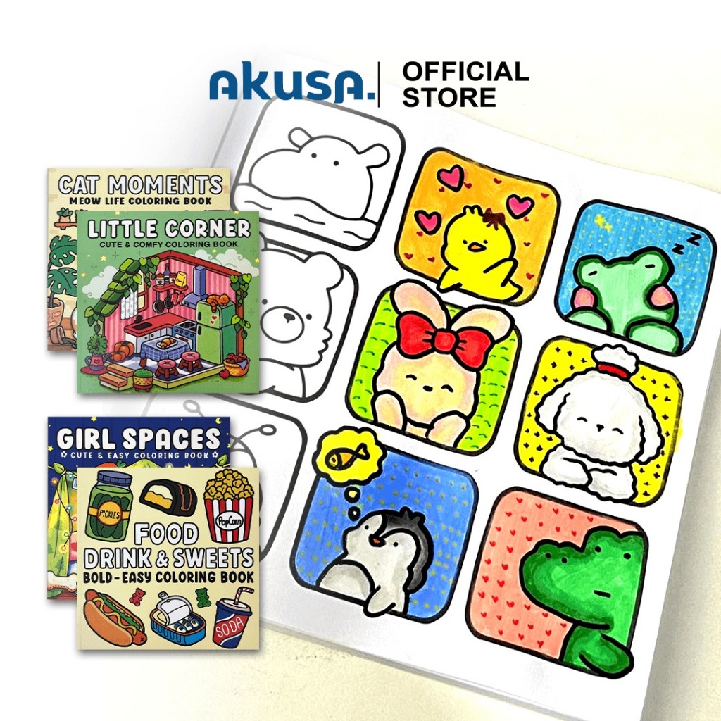 Jual AKUSA Buku Mewarnai Coloring Book Edukasi 48 Lembar Buku Latihan ...