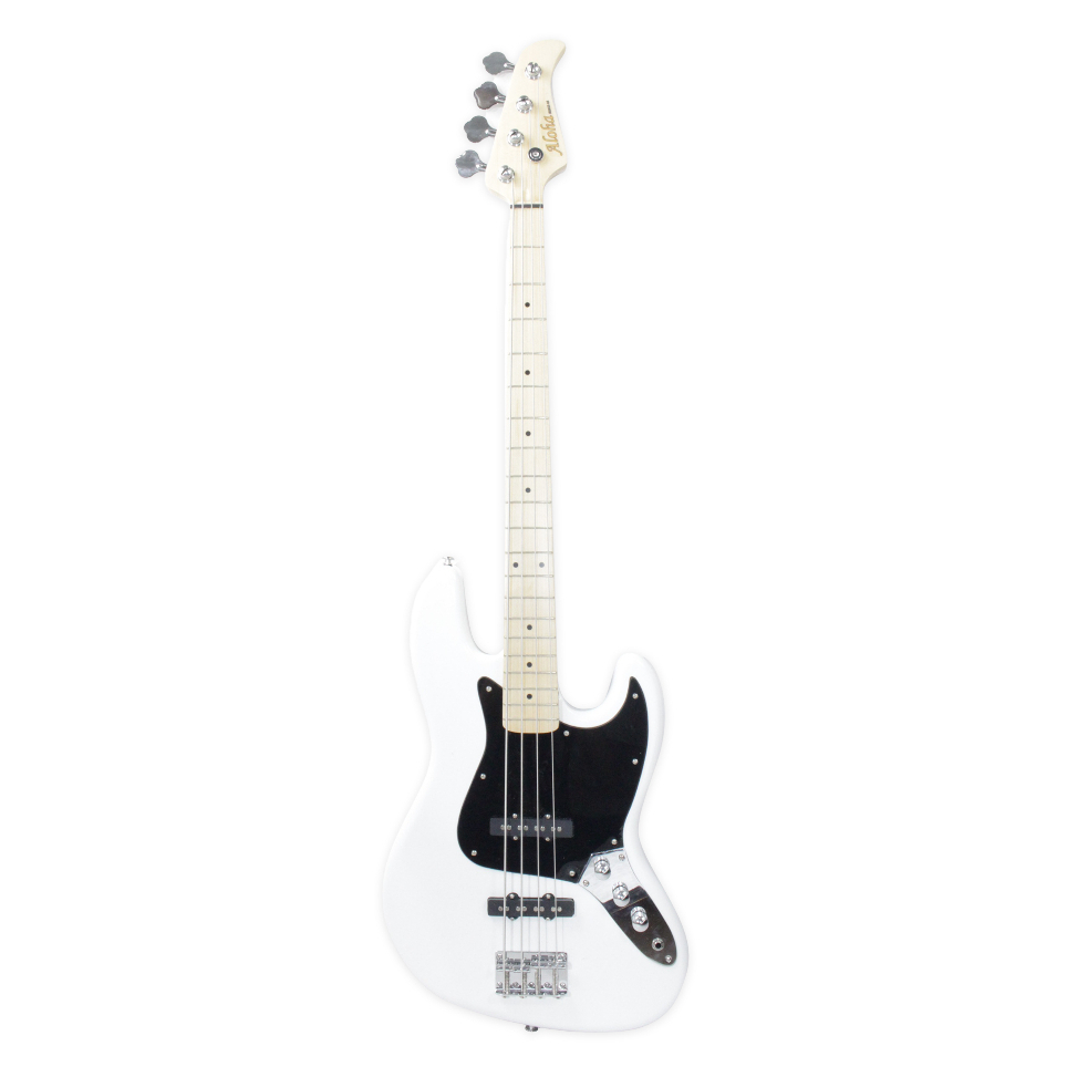 Jual Bass Listrik Elektrik Merk Aloha Tipe JABASS-04 Warna Putih Bonus ...