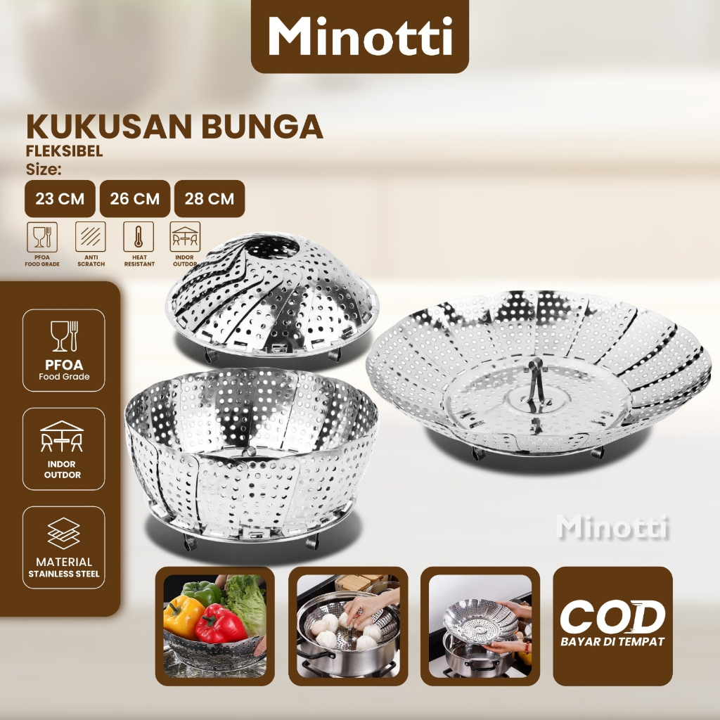 Jual Minotti Alas Tatakan Kukusan Bentuk Bunga Fleksibel (besar ...