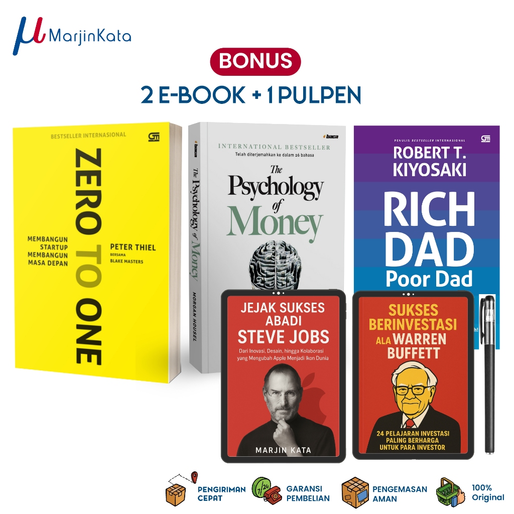 Jual Paket Hemat Zero To One Peter Thiel, Rich Dad Poor Dad, The ...