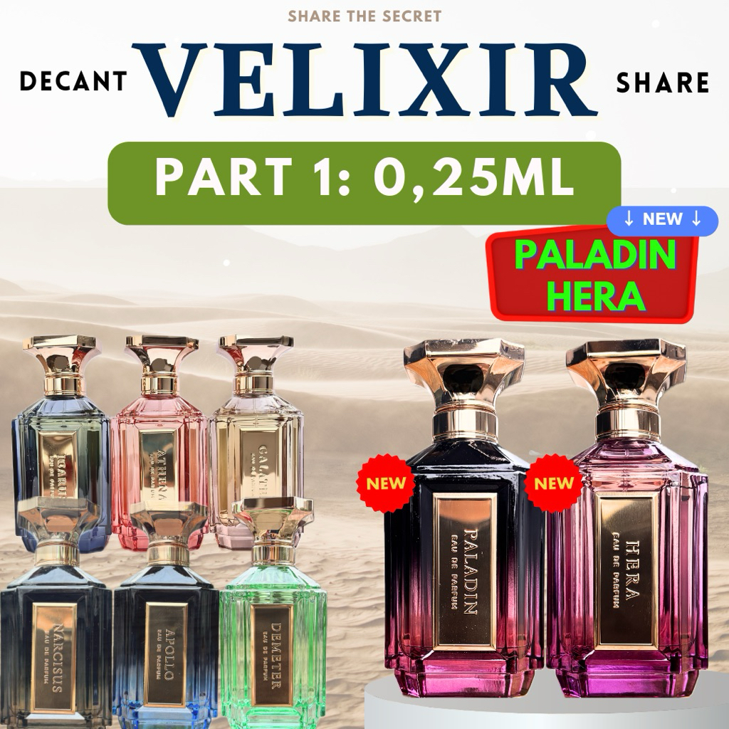 Jual Free Gift! Decant Share 0,25ml VELIXIR Paladin Hera Demeter ...