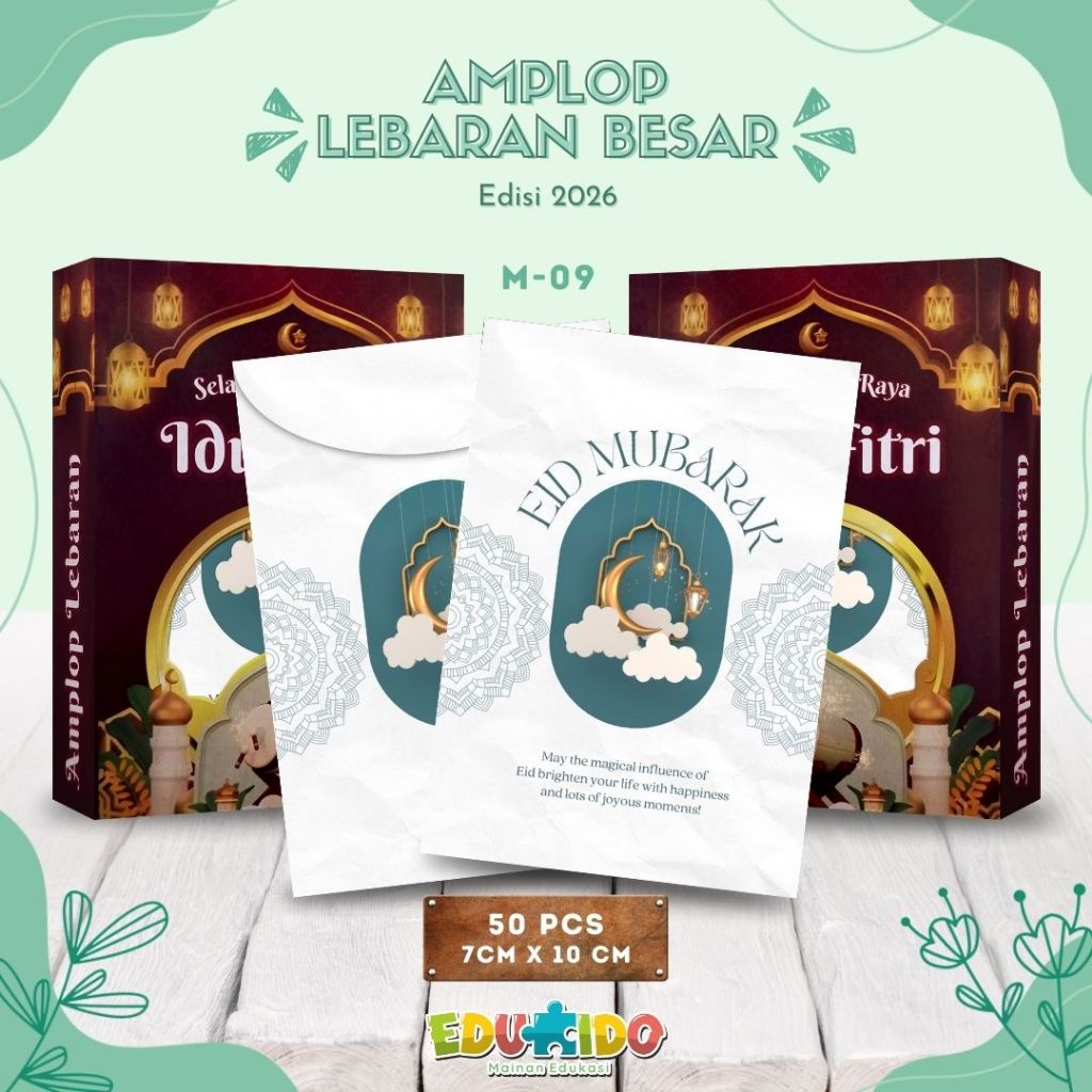 Jual Amplop Lebaran Idul Fitri 2026 Box Window Premium isi 50pcs Angpao ...