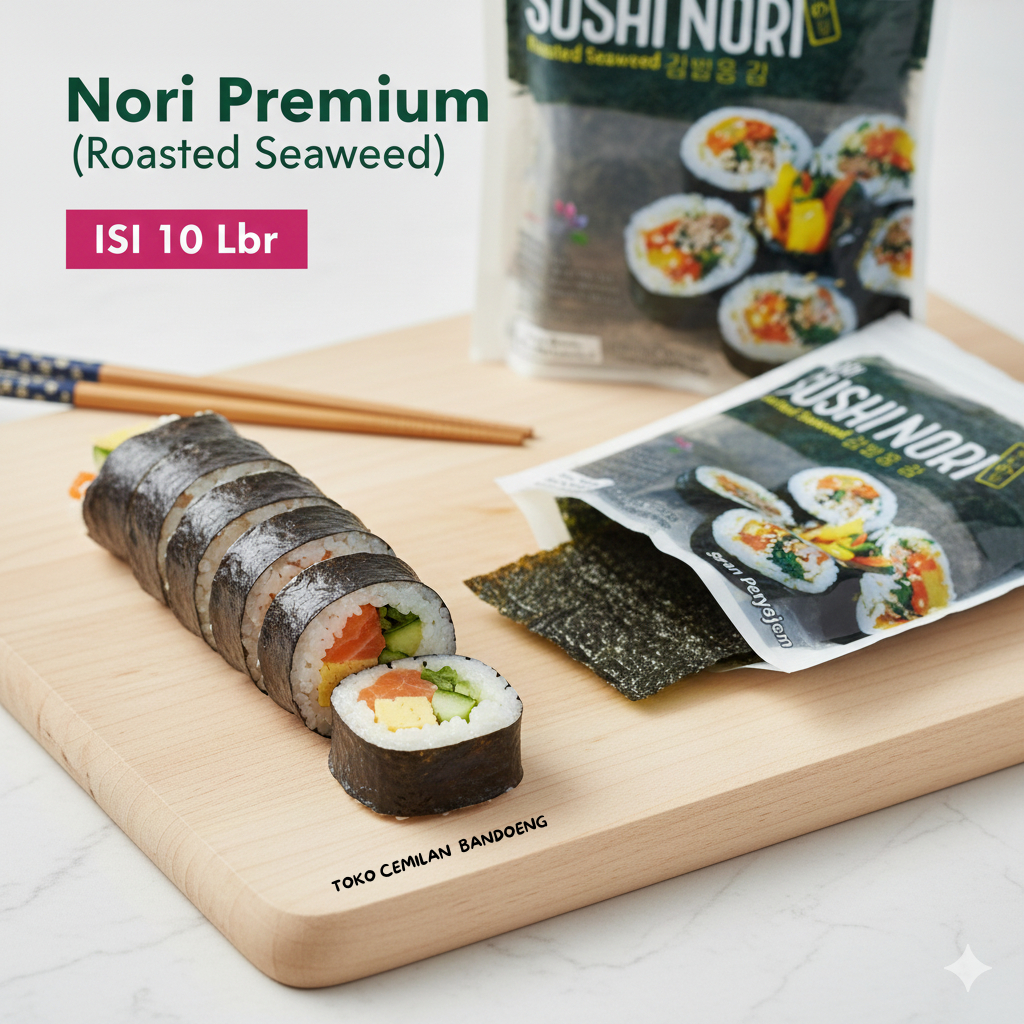 Jual Sushi Nori Rumput Laut Panggang Isi 10 Lembar – Roasted Seaweed ...