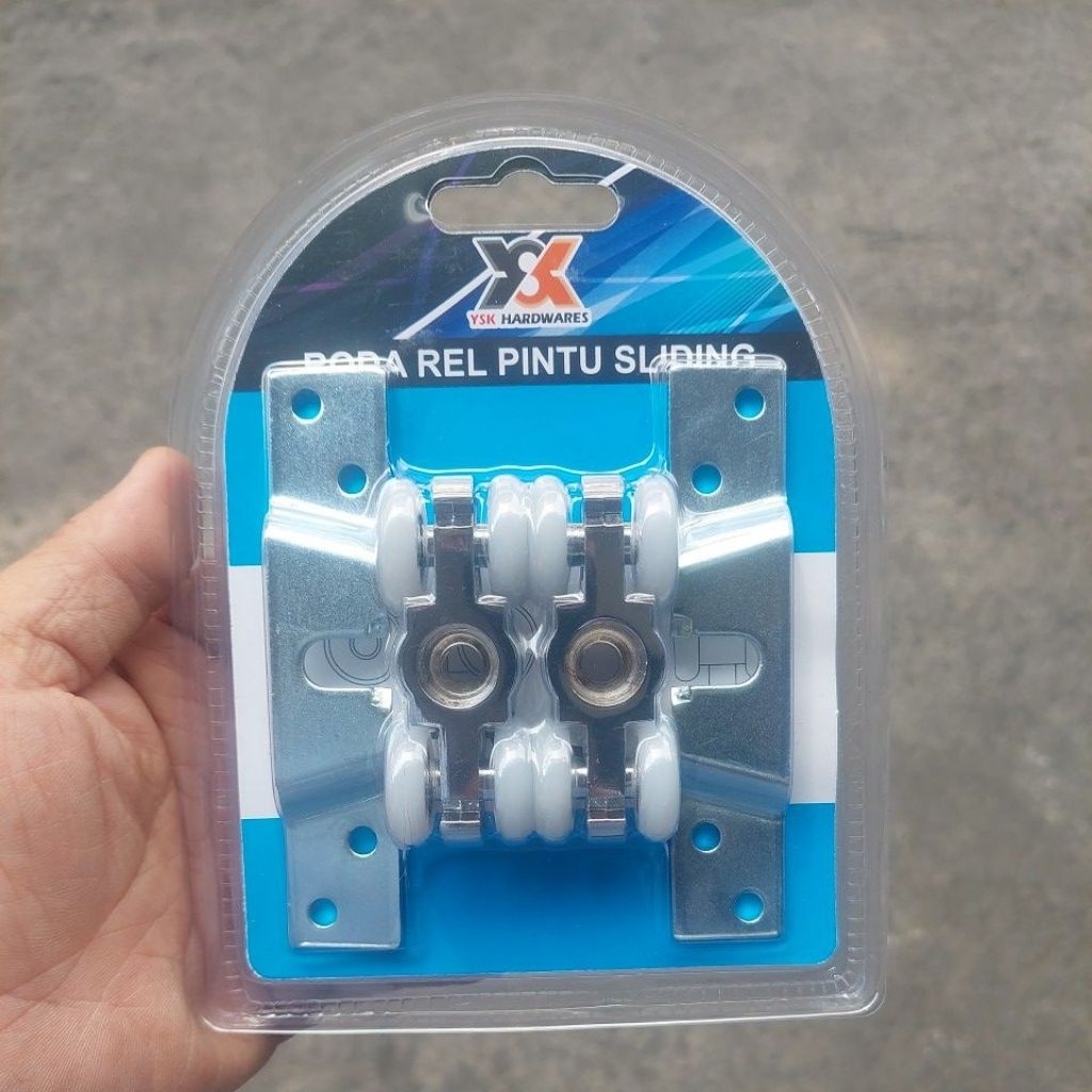 Jual Roda Rel Pintu Sliding Geser merek YSK 25 mm Komplit Baut dan ...