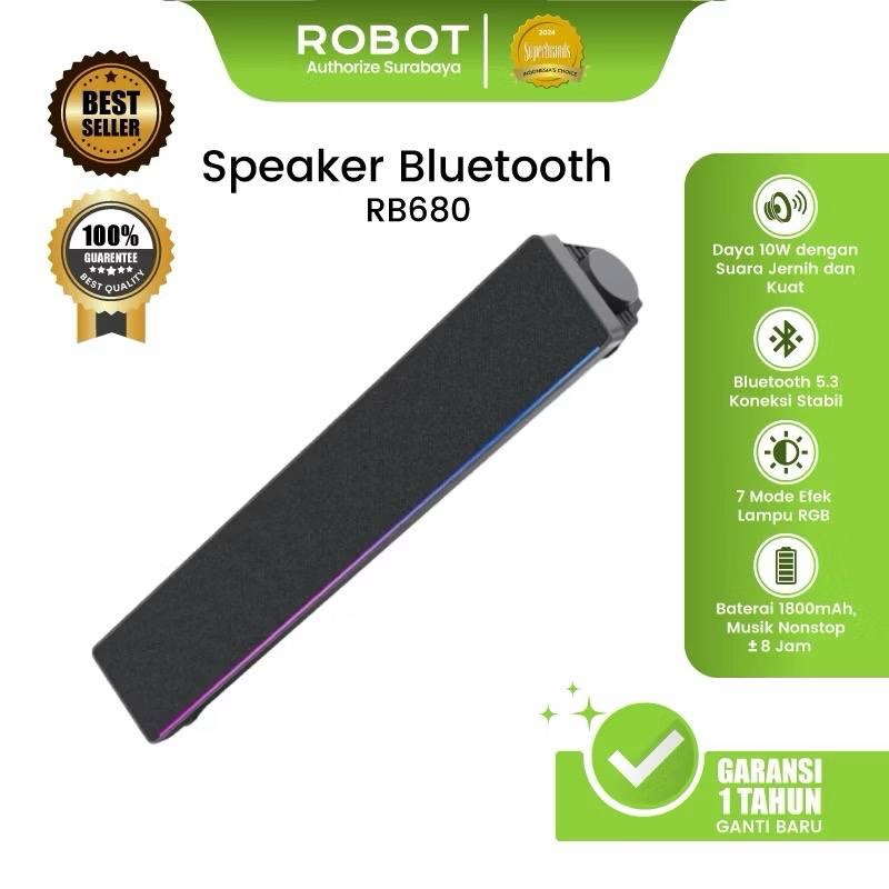 Jual ROBOT RB-680 Sounbar Bluetooth Speaker 10W Ultra Bass with RGB ...