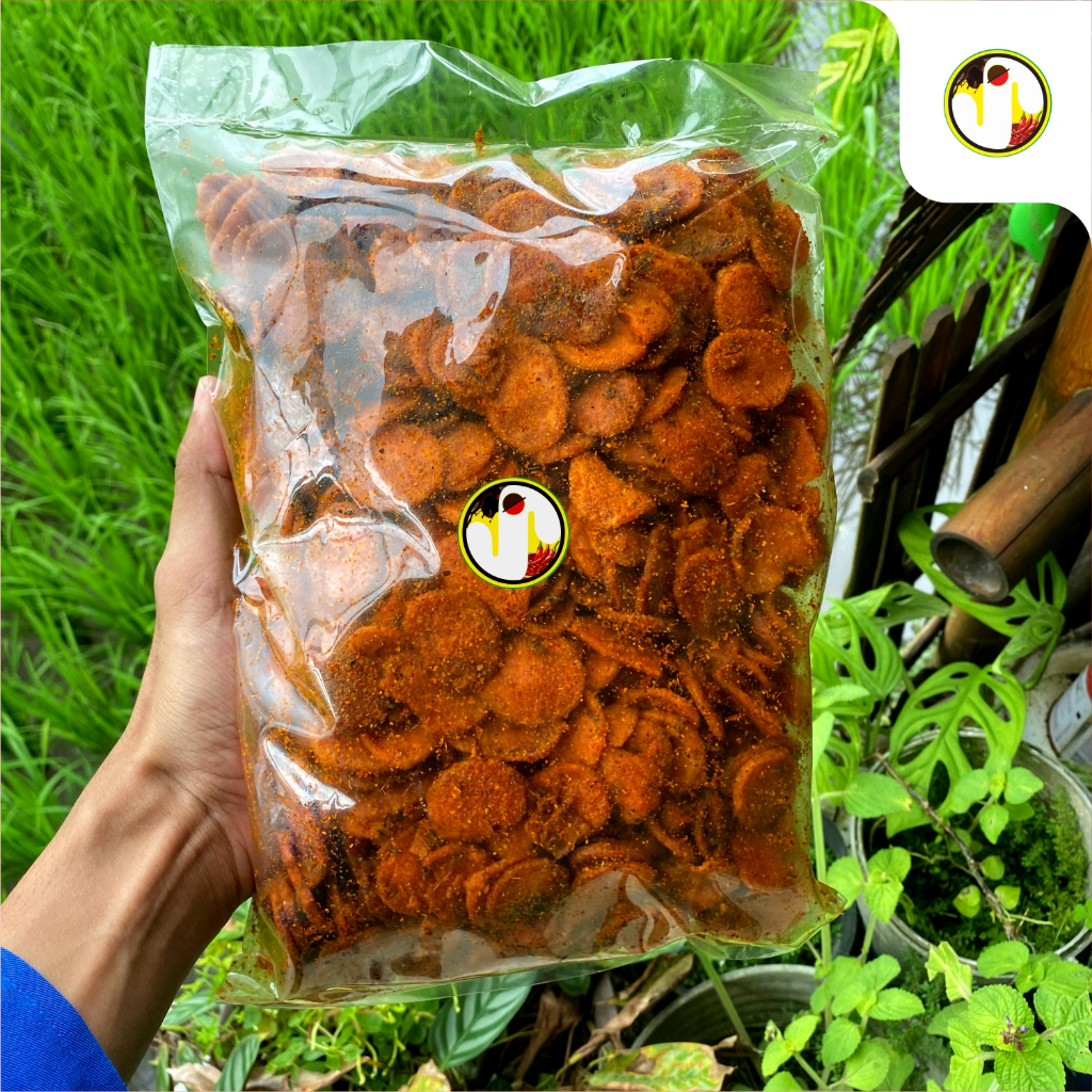 Jual SOSRENG - Sosis Goreng EXTRA PEDAS Daun Jeruk Y&H Snack It 1kg ...