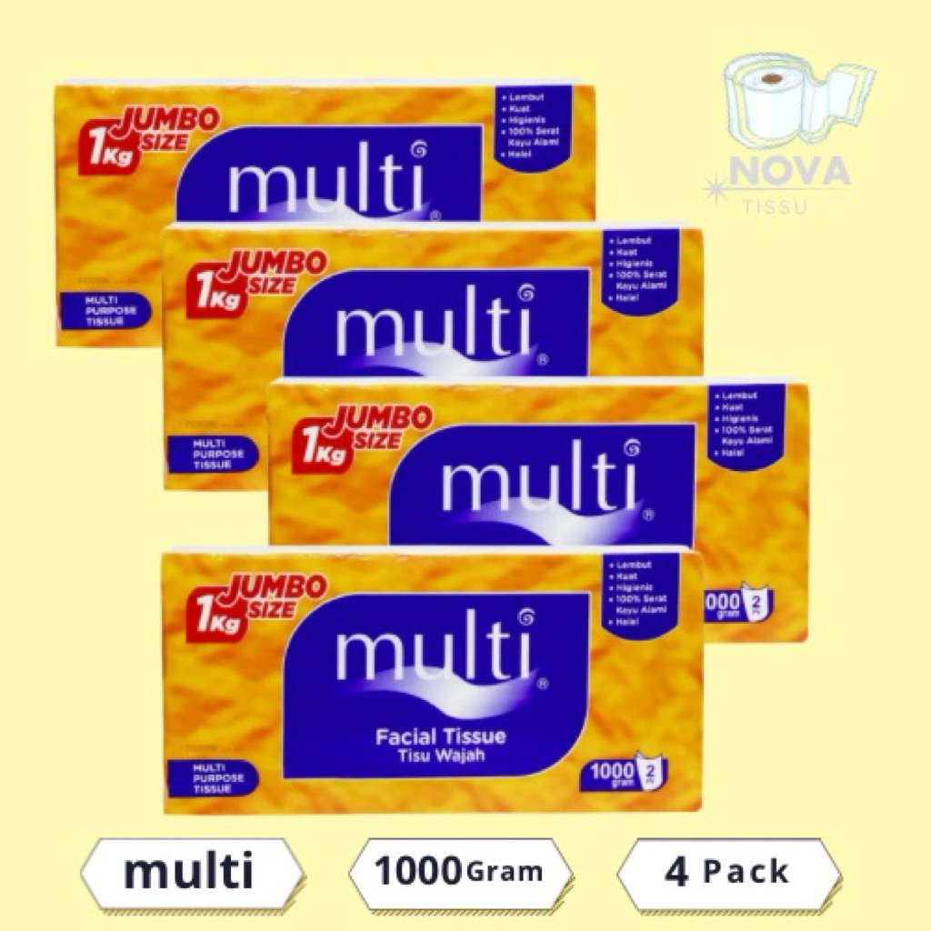 Jual 4 Pack Tisu Multi 1000gram Jumbo size Facial Tissue | Shopee Indonesia