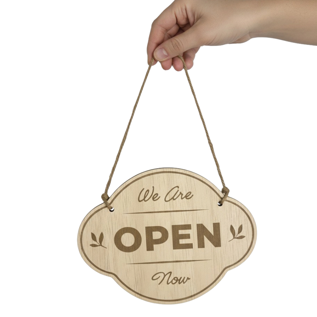 Jual Papan Tanda Sign Signage Rambu Tulisan Open Close Buka Tutup Toko ...