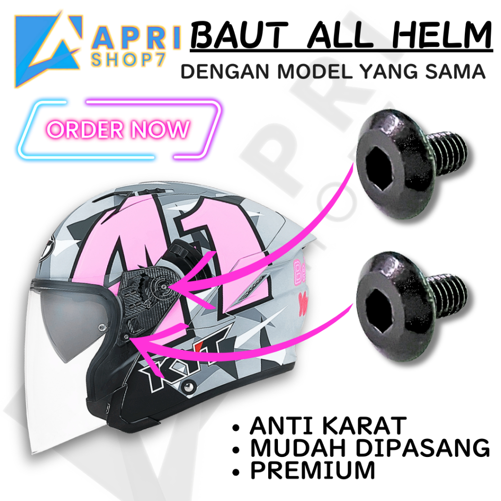 Jual Baut rachet helm kecil Baut Kaca Helm Rachet all helm visor cod ...