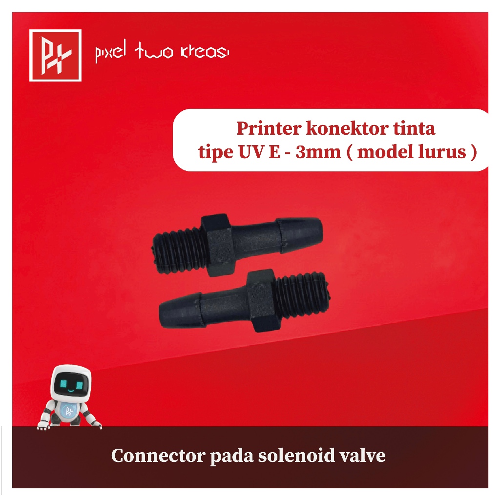 Jual Printer konektor Tinta Tipe Uv E - 3mm ( model lurus ) | Shopee ...