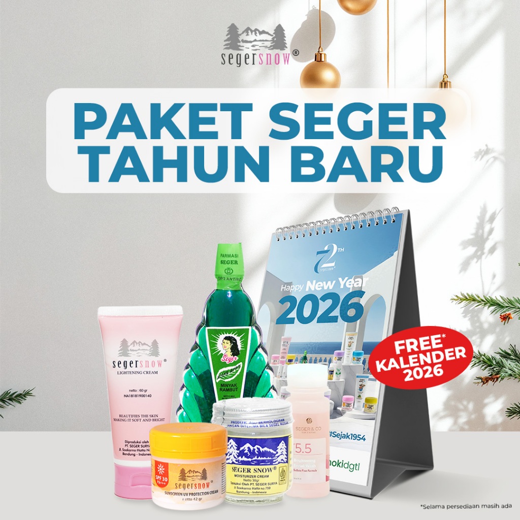 Jual Seger Snow Tahun Baru Free Kalender 2026 | Paket Perawatan Kulit ...