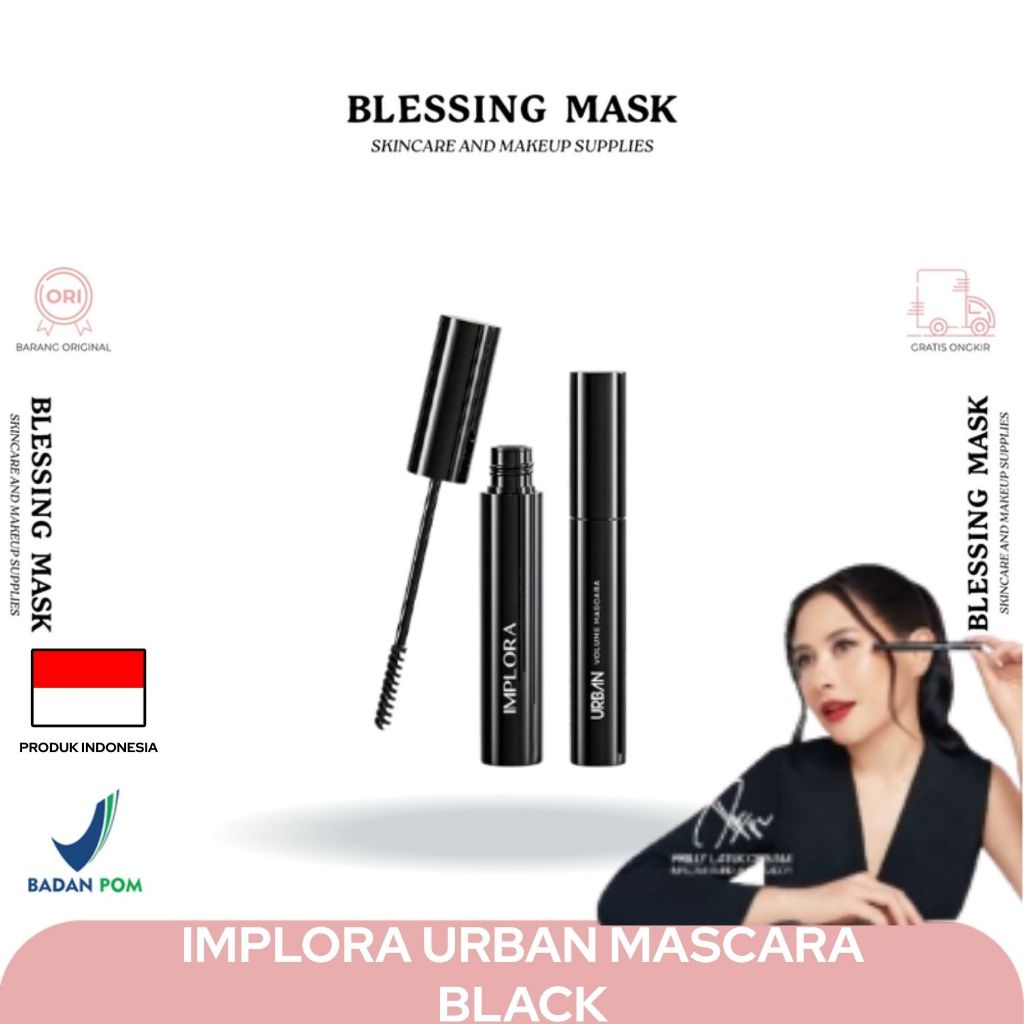 Jual IMPLORA Urban Volume Mascara Black | Waterproof Maskara | Shopee ...