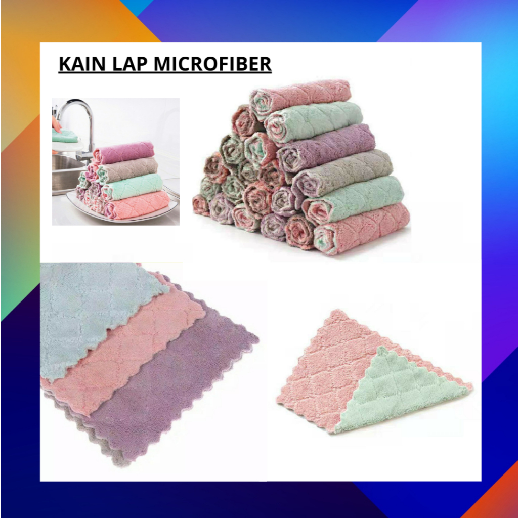 Jual Kain lap microfiber 24x15 / 25x25 halus lembut anti minyak kain ...