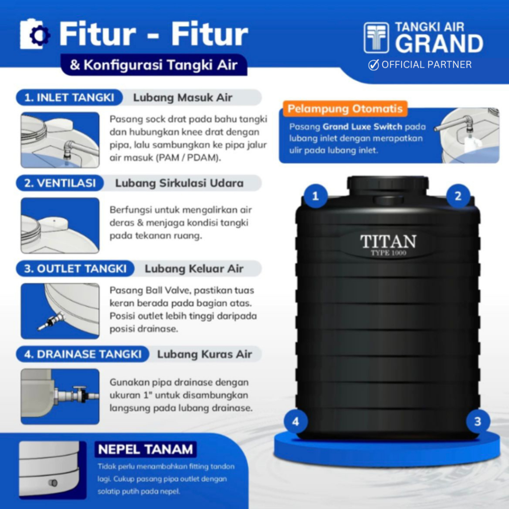 Jual Tedmond 1000 Liter Terlengkap & Harga Terbaru Mei 2026 | Shopee ...