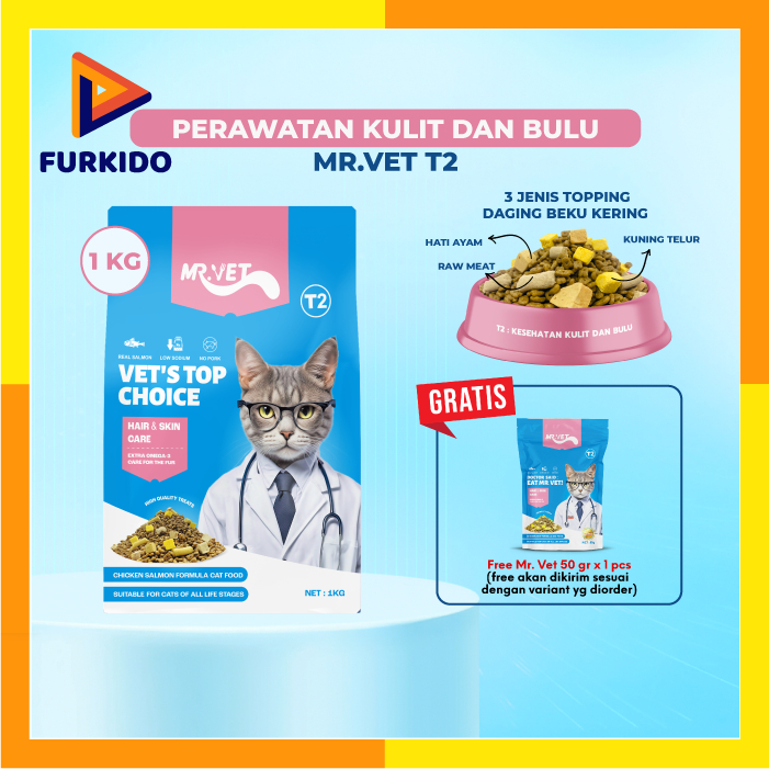 Jual MrVet / Mr Vet T2 Hair & Skin Care All Life Stages Cat Holistic 1 ...