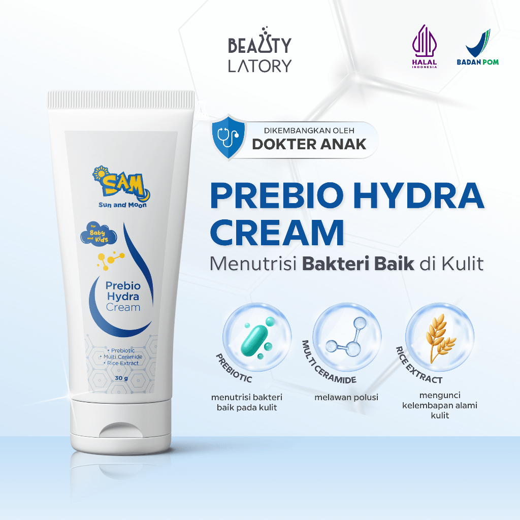 Jual SAM SUN AND MOON - Prebio Hydra Cream 30 gr | Shopee Indonesia