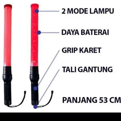 Jual Tongkat Lalu Lintas 53cm / Lampu Lalin Polisi / Stick Warning ...