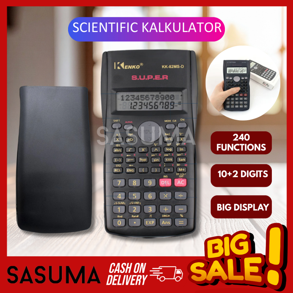 Jual SASUMA Scientific Calculator Kalkulator Saintifik 240 Fungsi Sin ...