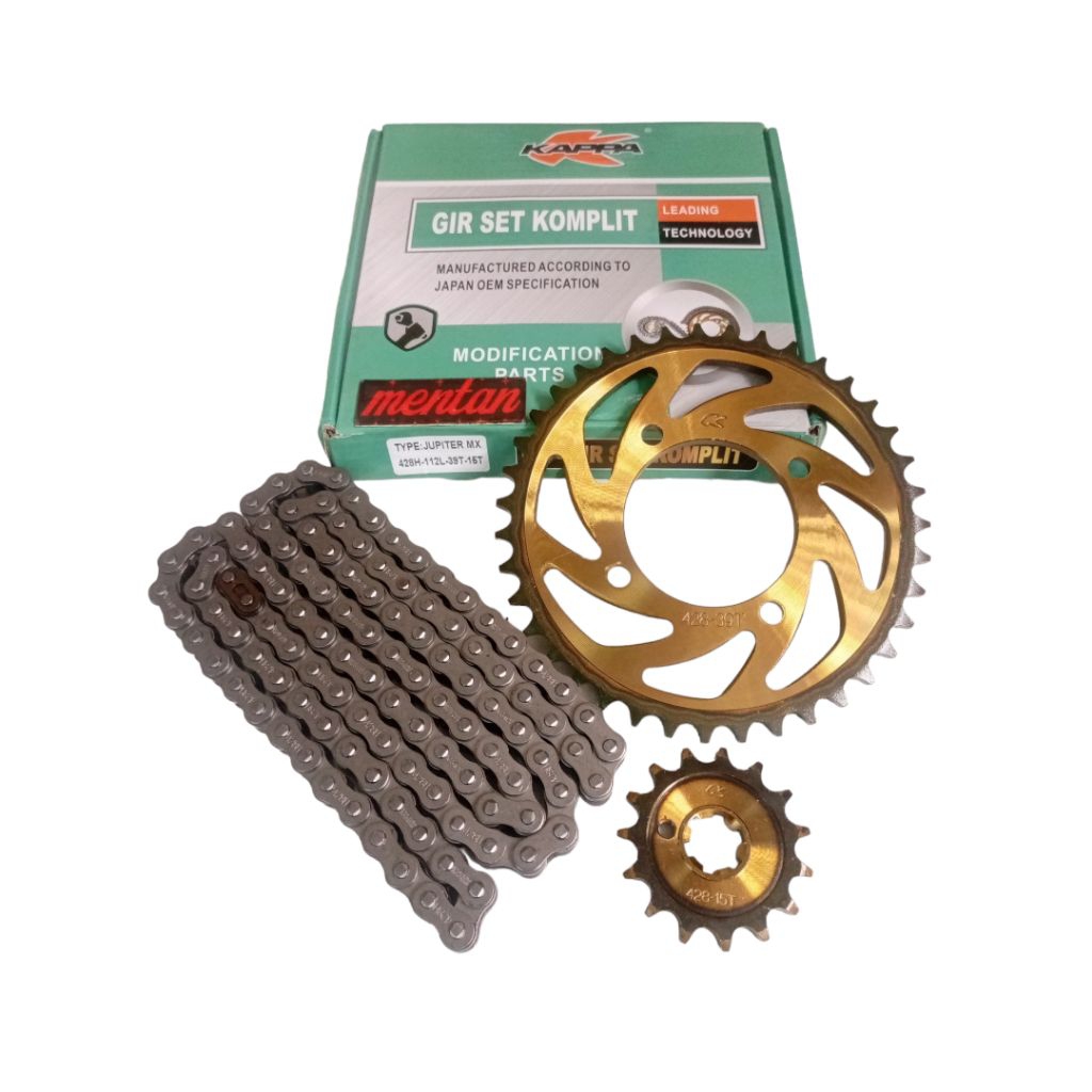 Jual KAPPA GEAR GIR PAKET JUPITER MX LAMA OLD 428 112 39T 15T | Shopee ...