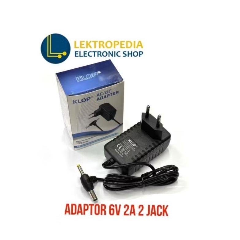 Jual Adaptor 6V 2A 2 jack Power Supply Switching 6V 2A 2jack Ampere ...
