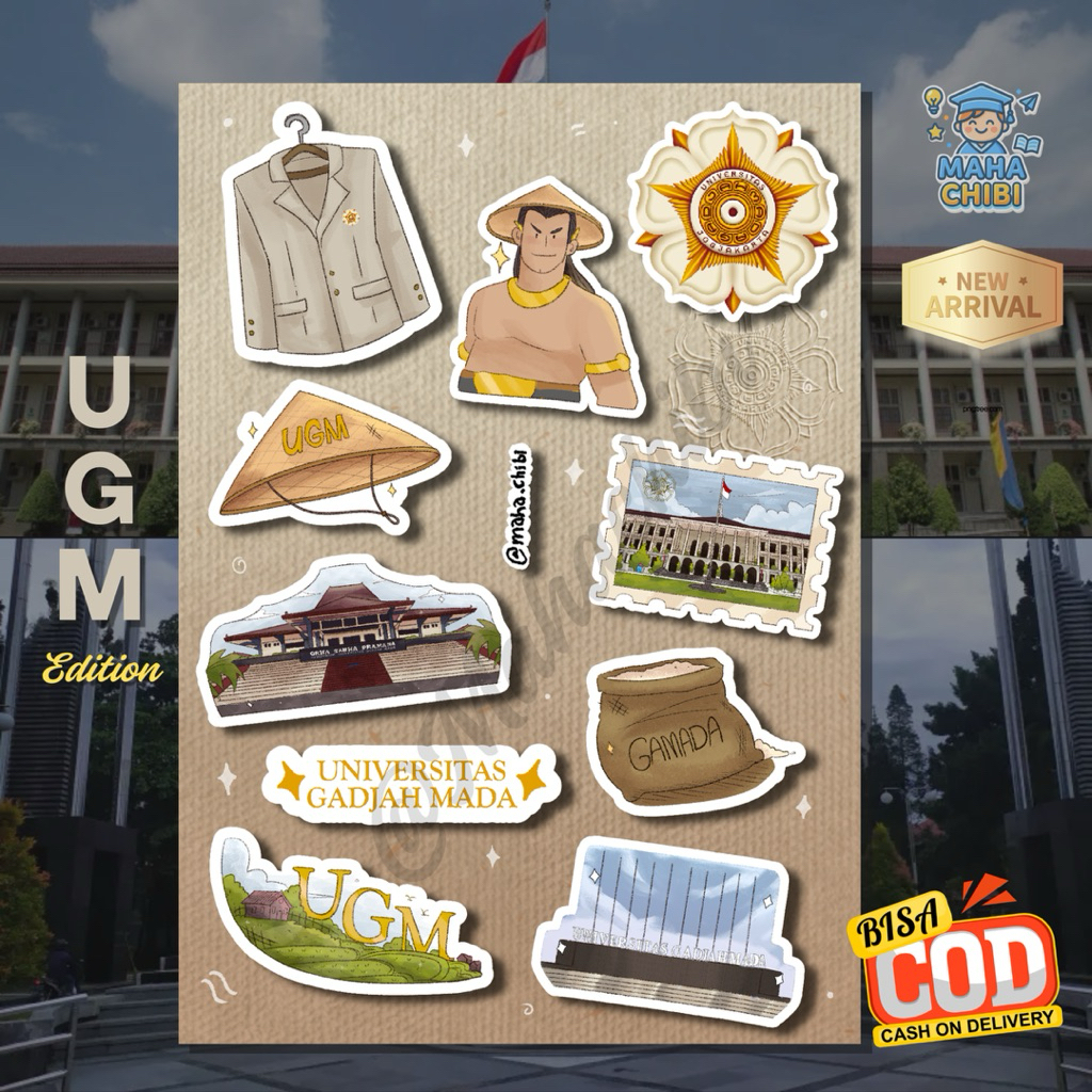 Jual [PROMO] Sticker UGM Pack 10pcs Murah Lucu - Sticker PTN ...