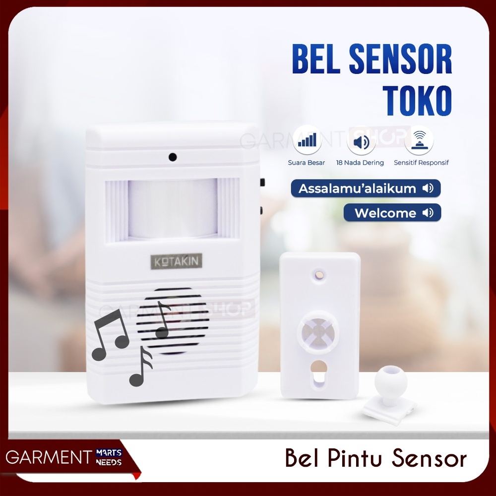 Jual Bel Pintar Sensor Gerak Wireless Pintu Toko Rumah Dengan Suara ...