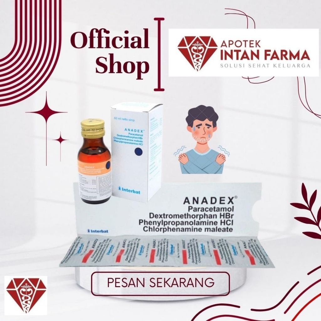 Jual Anadex sirup / Anadex tablet mengatasi demam batuk kering dan ...