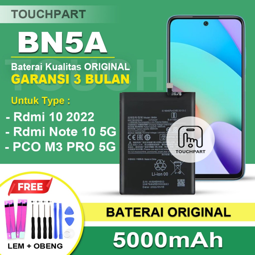 Jual BATERAI BATRE XI0MI RDMI 10 2022 / RDMI NOTE 10 5G / PCO M3 PRO 5G ...