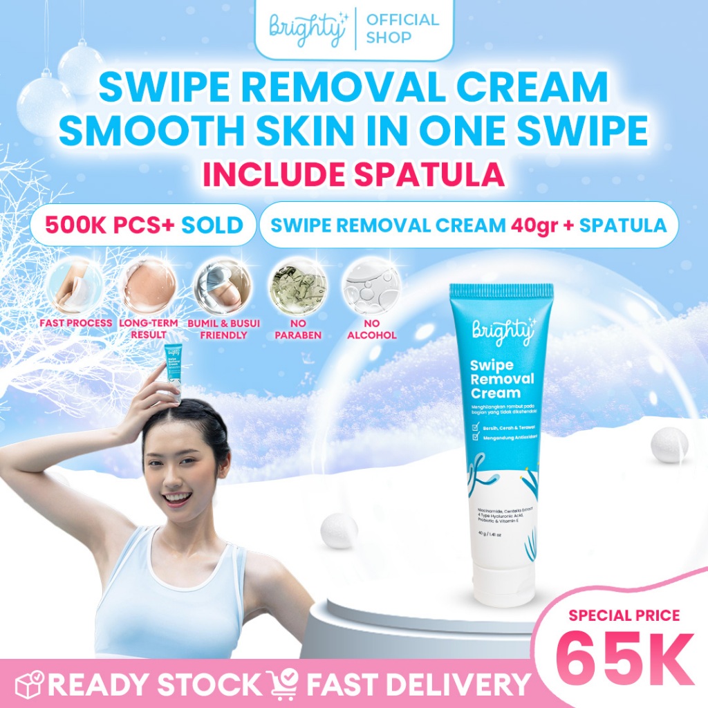 Jual Brighty Swipe Removal Cream Waxing Ketiak Perontok Bulu Permanen ...