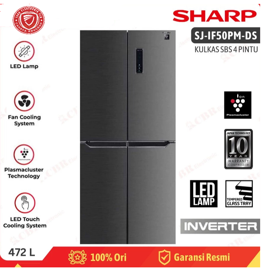 Jual Kulkas Sharp Side By Side 4 Pintu - SJIF-50PMDS Sharp Garansi ...