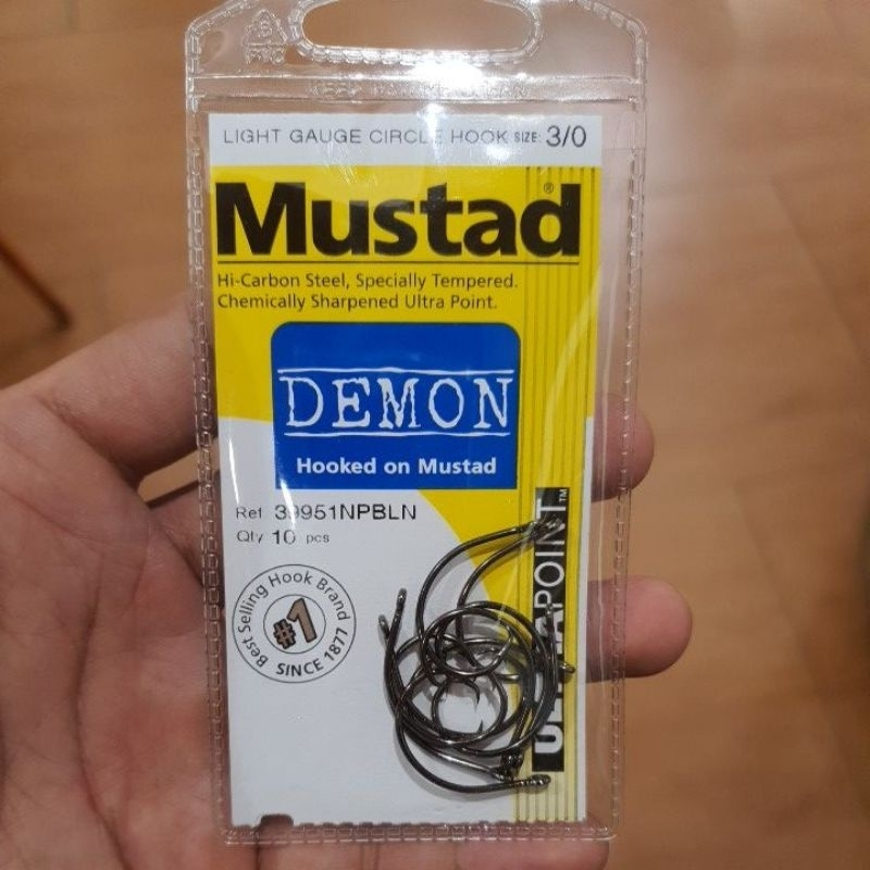 Jual Mustad DEMON Light Gauge Circle Hook 399551NPBLN | Shopee Indonesia