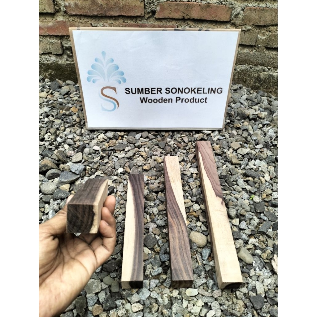 Jual Kayu SONOKELING (Hitam/Putih) Tebal 3cm Lebar 3cm Panjang 15 20 25 ...
