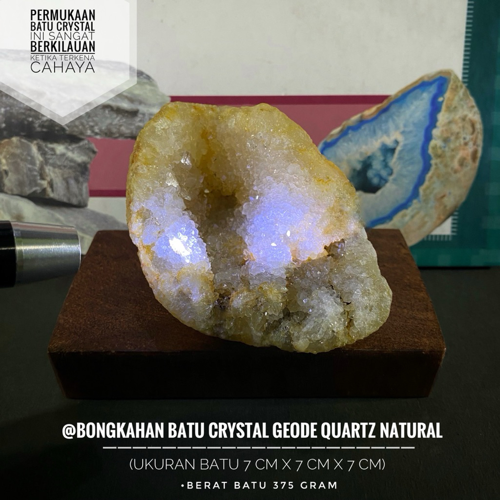 Jual Bongkahan Batu Crystal Geode Quartz Natural L47 atau Batu Kristal ...