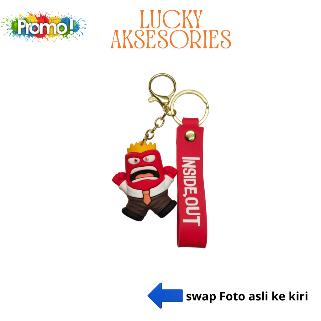 Jual Gantungan kunci/keychain Inside Out karakter Anger | Shopee Indonesia