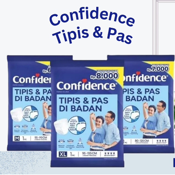 Jual Popok Dewasa Confidence Pants M1/L1/XL1 Tipis Pas Di Badan Kemasan ...