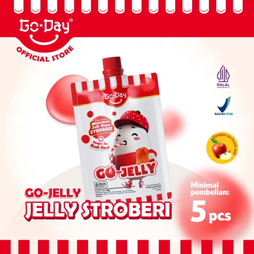 Jual Go-Day Minuman Jeli Rasa Stroberi Minimal 5 Pcs | Shopee Indonesia