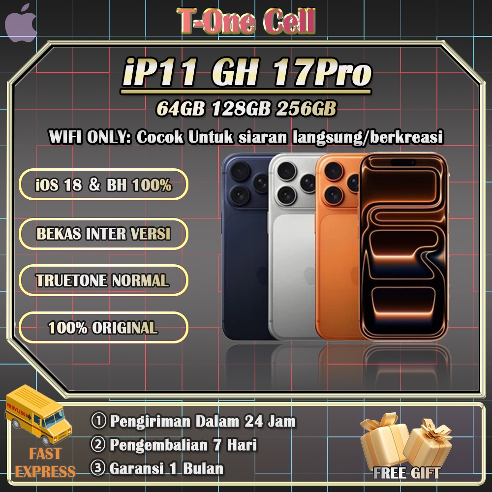 Jual iPhone 17 Pro SECOND BEKAS 100% ORI 64/128/256GB INTER, Laris ...