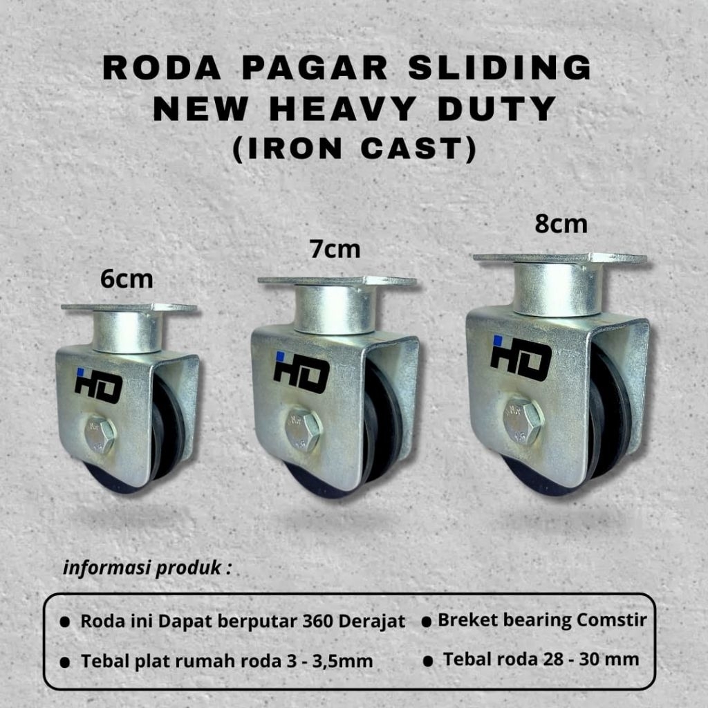 Jual Roda Besi Sliding Heavy Duty Besi Super Iron Cast Universal 360 ...