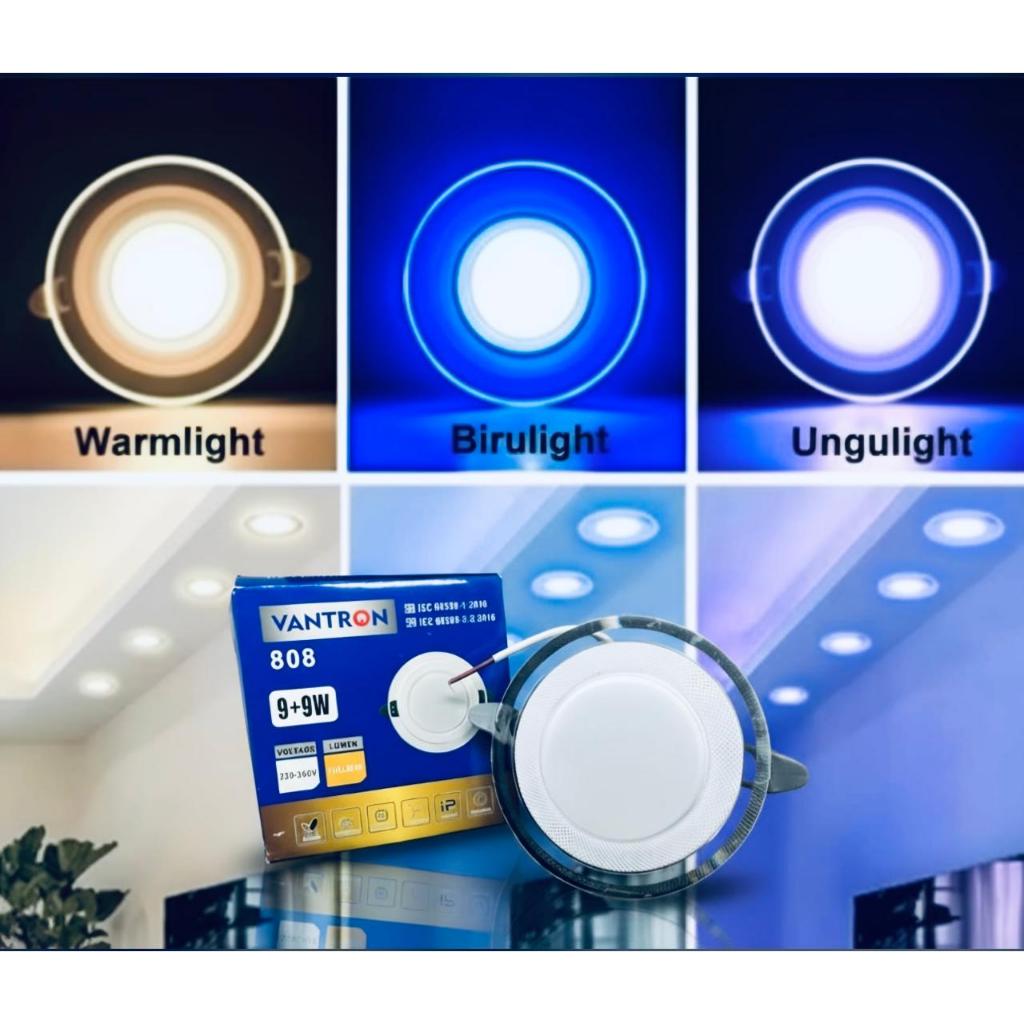 Jual Lampu downlight 6watt 3 warna/pinggir bening / panel led 3 warna ...