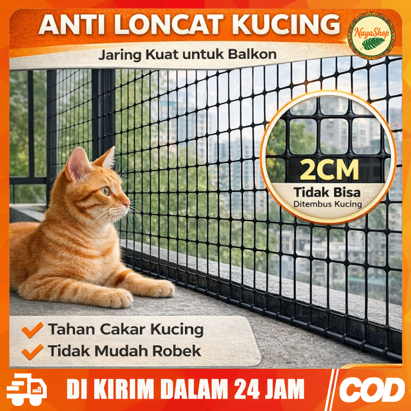 Jual Pagar Balkon Aman Anti Kucing Loncat | Jaring HDPE Kuat Tahan ...