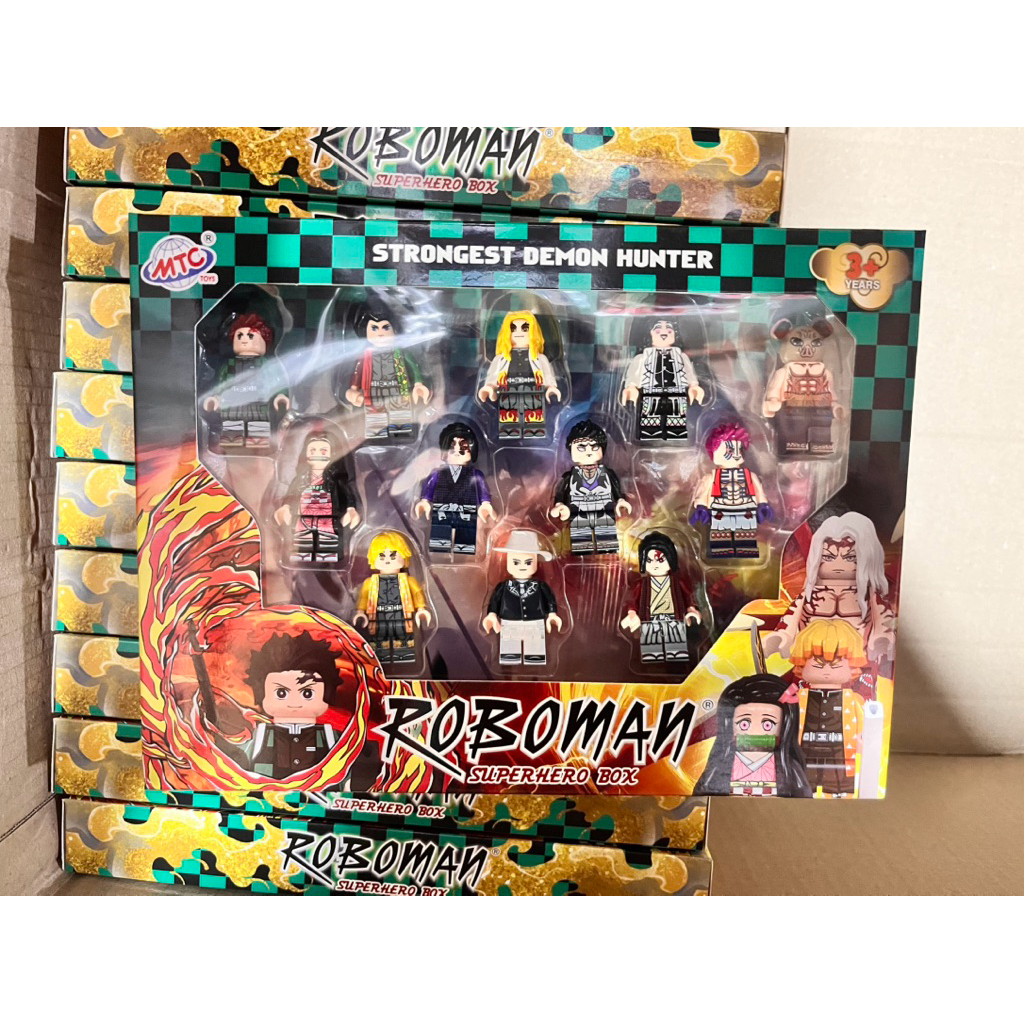 Jual Mainan Anime Demon Hunter Set 12 Karakter Model Balok Figure Mini ...