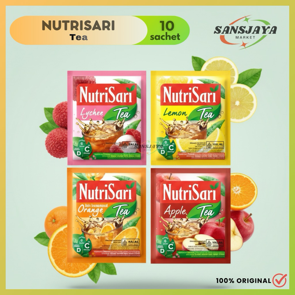 Jual Nutrisari Tea Minuman Segar Pelepas Dahaga isi 10 sachet | Shopee ...