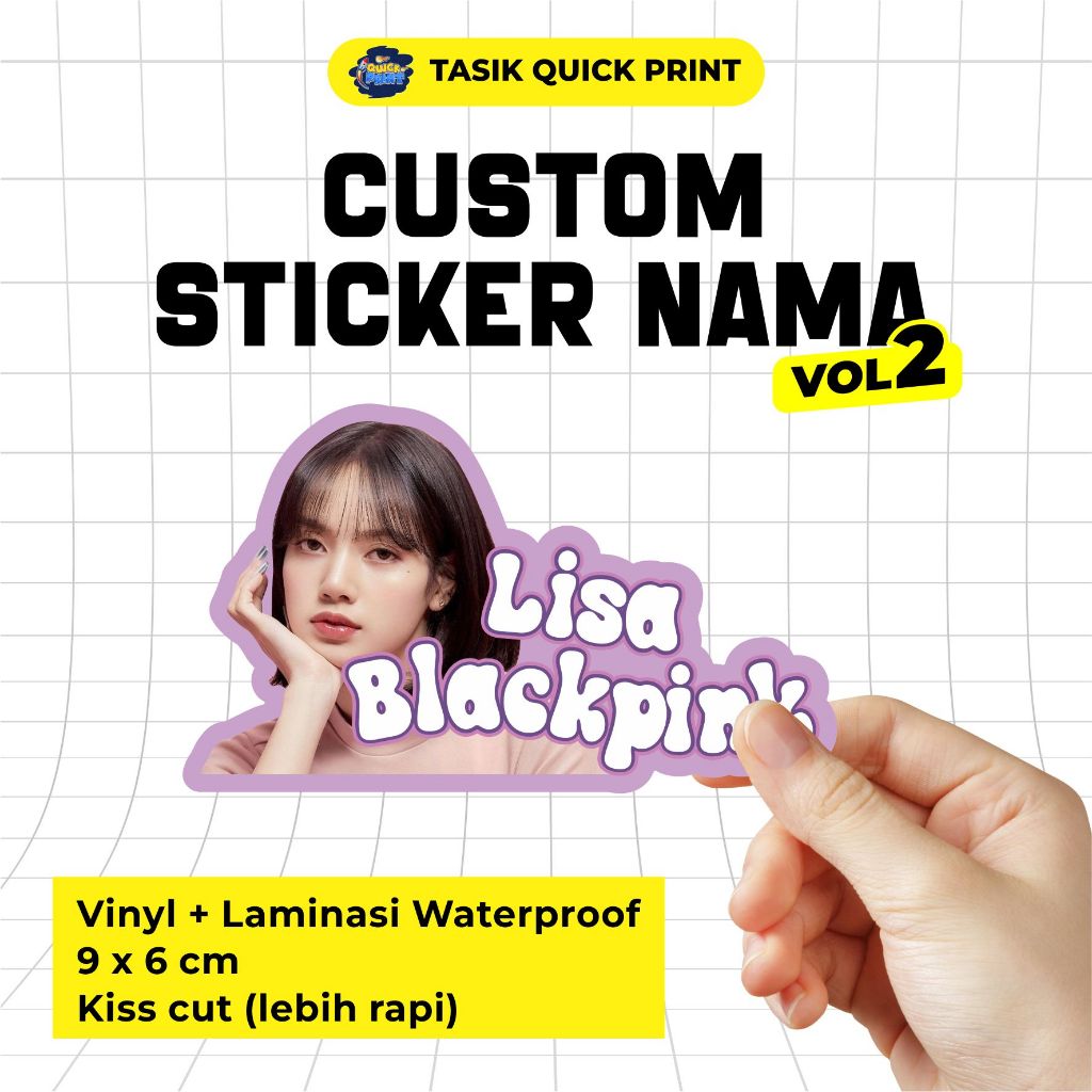 Jual Stiker Custom Nama & Foto Free Design | Shopee Indonesia